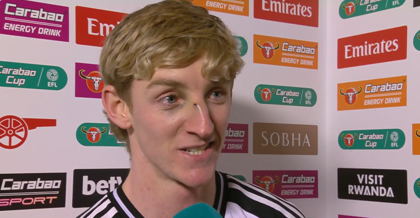 Gordon names his "player of the season" so far during ITV interview ...